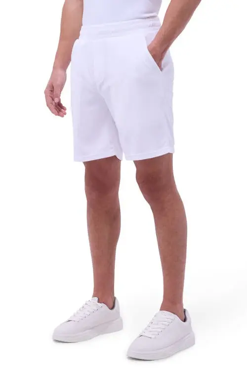 Bugatchi Drawstring Terry Shorts - White