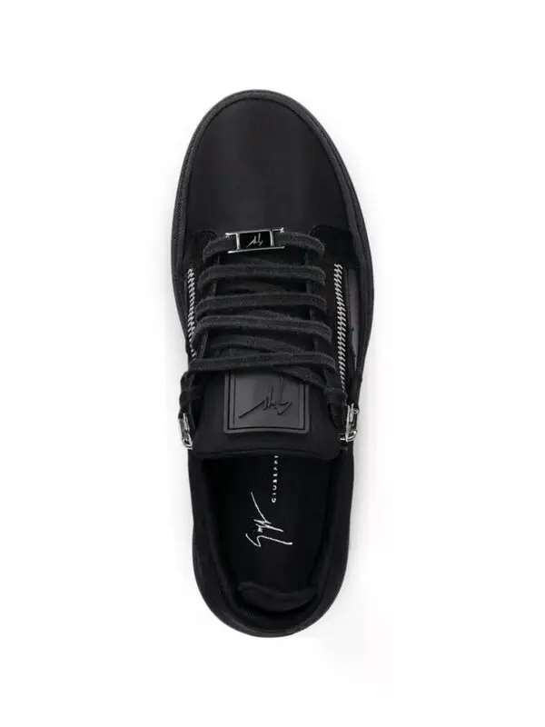 GIUSEPPE ZANOTTI Zip-detail Low Top Sneakers - Black
