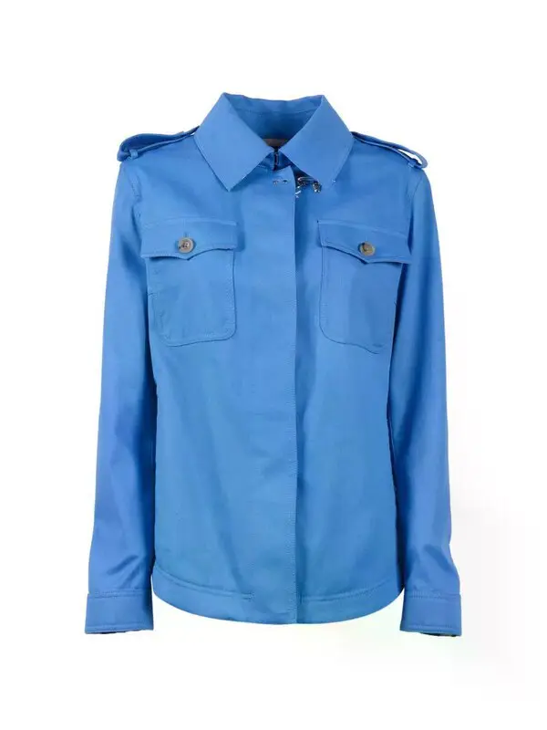 FAY Button Shirt-jacket - Blue