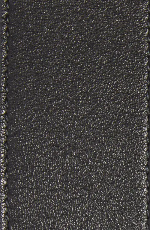 Saint Laurent Cassandre Logo Leather Belt - Black