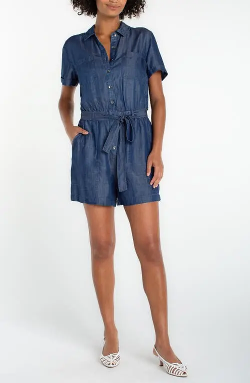 LIVERPOOL Short Sleeve Romper - Serene Dark