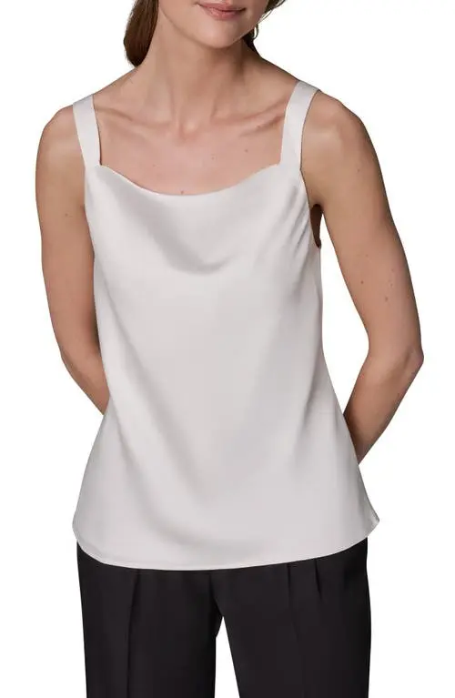 Donna Karan New York Cowl Neck Sleeveless Top - Cream