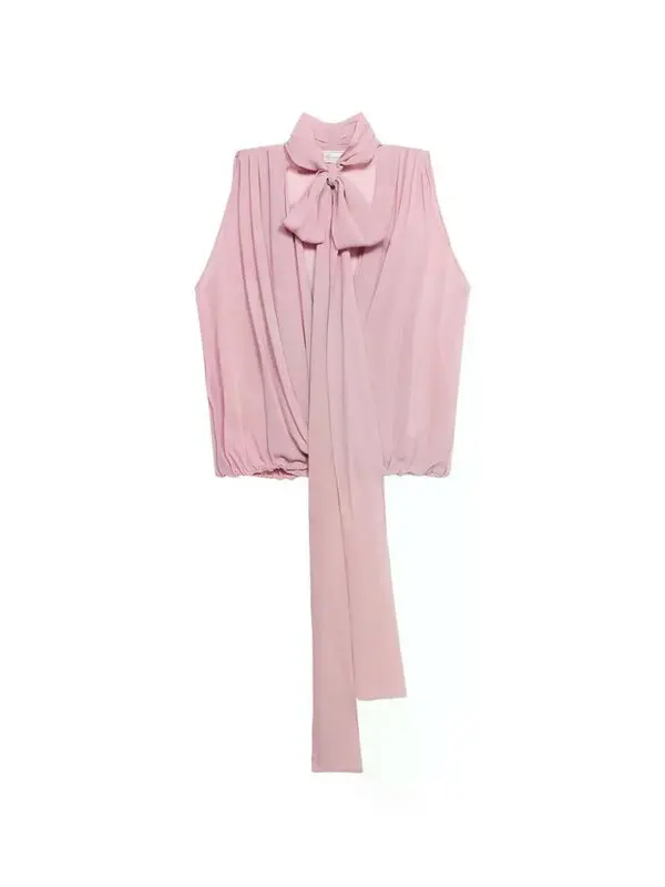 Blumarine Scarf-detail Wrap Blouse - Pink