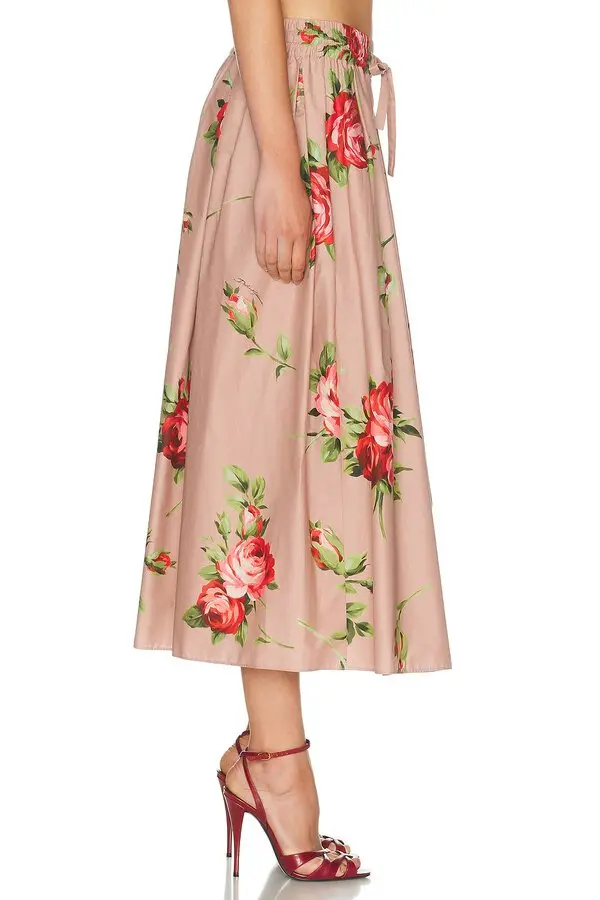 Dolce & Gabbana Floral Midi Skirt - Rose
