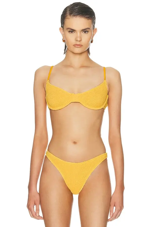 Bond Eye Gracie Balconette Bikini Top - Saffron