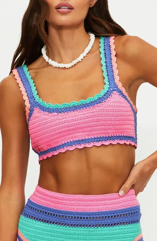 Beach Riot Andy Crochet Bikini Top - Sea Breeze Crochet