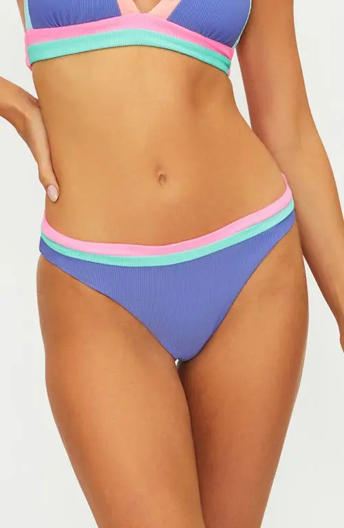 Beach Riot Saffron Rib Colorblock Bikini Bottoms - Sherbert Shores Colorblock