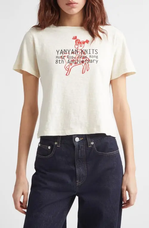 YANYAN Wawa Yanniversary Graphic T-shirt - Raw Cotton/red Wawa