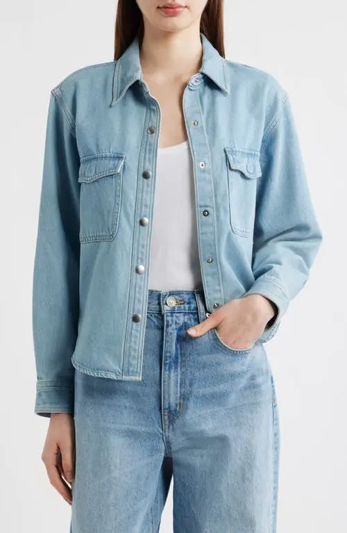 Madewell Airy Denim Relaxed Shirt Jacket - Faded Horizon Wash