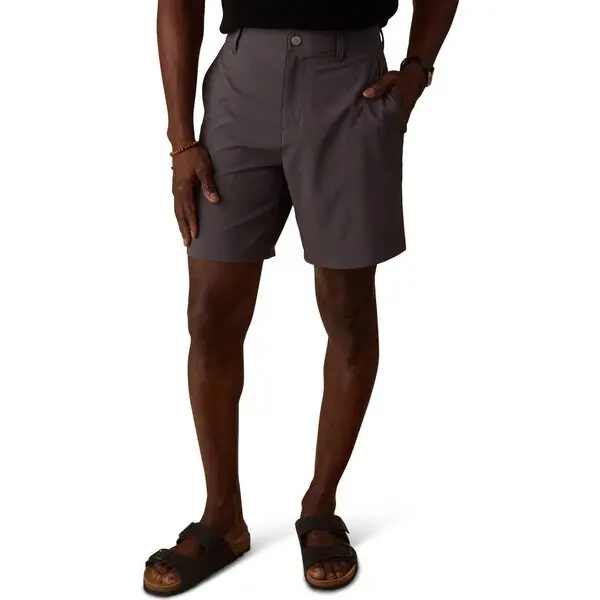 THE NORMAL BRAND Flat Front Bermuda Shorts - Steel