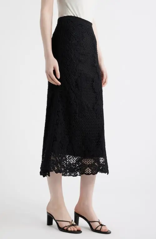 Kobi Halperin Lainey Open Stitch Maxi Skirt - Black