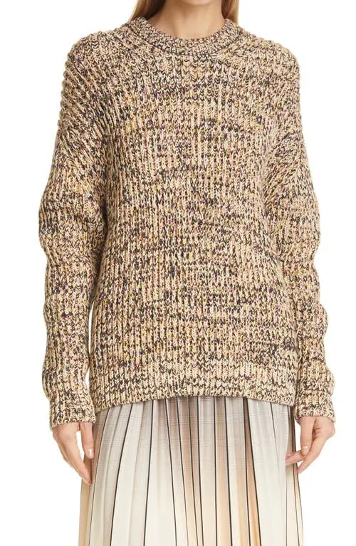 Proenza Schouler White Label Mixed Yarn Knit Sweater - Peach Multi