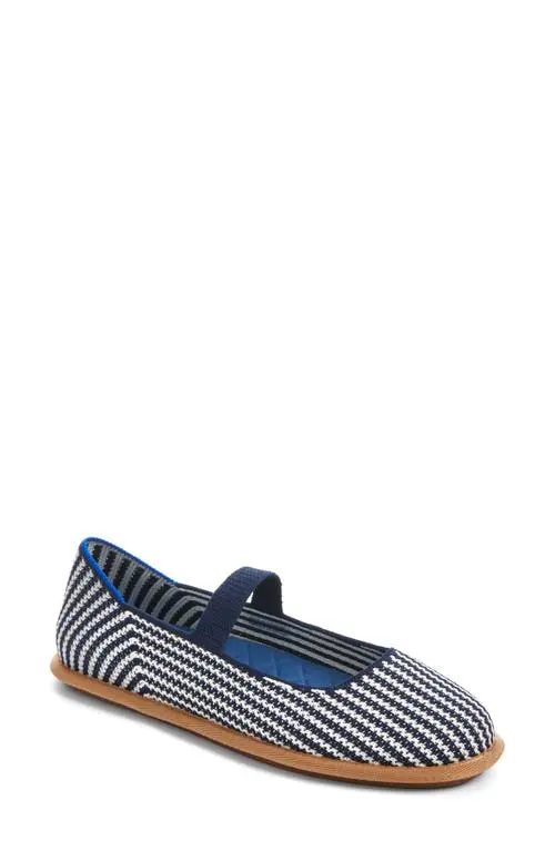 Rothy's Cruiser Mary Jane Flat - Blackberry Stripe