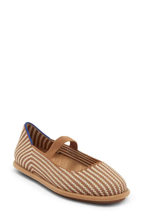 Rothy's Cruiser Mary Jane Flat - Truffle Stripe