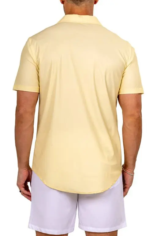 MACEOO Marthy White Camp Shirt - Yellow