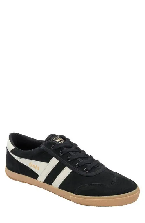 Gola Badminton Suede Plimsoll Sneaker - Black/off White/gum