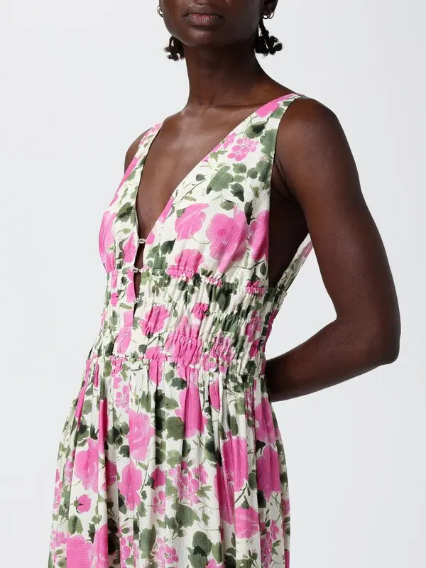 Liu Jo Floral Print V-neck Maxi Dress
