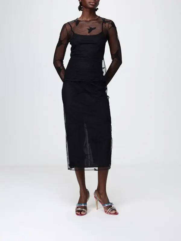 Blumarine Stretch Jersey Midi Skirt
