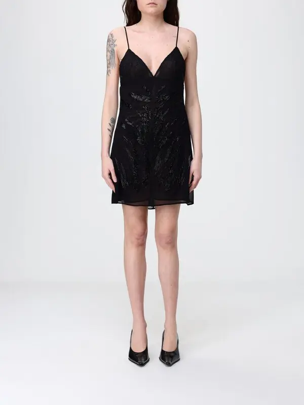 Blumarine Spaghetti Strap Dress - Black