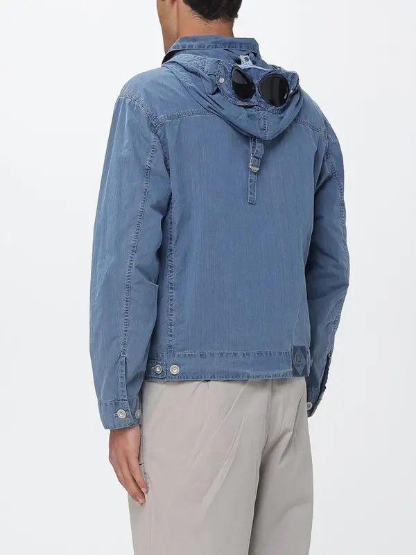 C.P. COMPANY 50 Fili Hooded Denim Jacket With Lenses