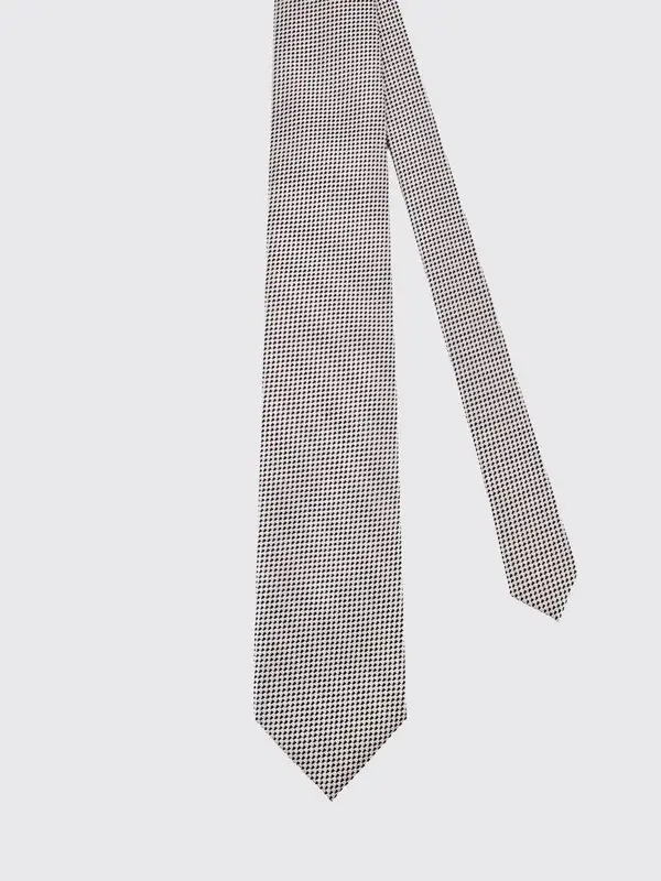 TOM FORD Jacquard Silk Tie - Silver