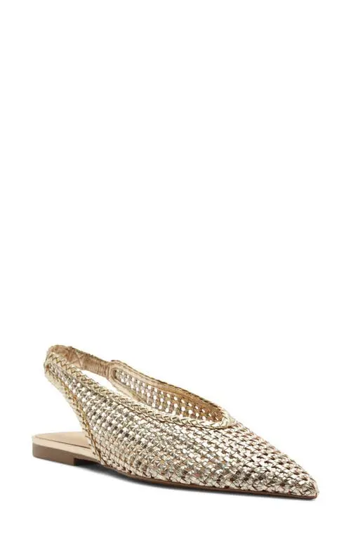 AREZZO Eva Slingback Pointed Toe Flat - Platino