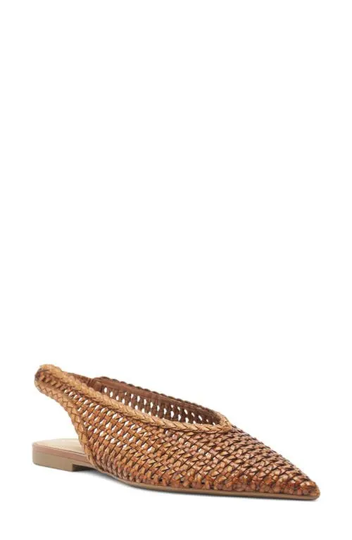 AREZZO Eva Pointed Toe Slingback Flats - Soul Natural