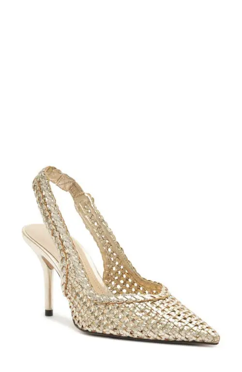 AREZZO Eva Slingback Stiletto Pumps - Platino