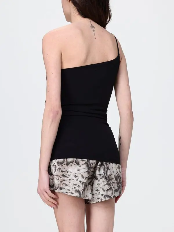 Pinko One Shoulder Ruffle Top - Black