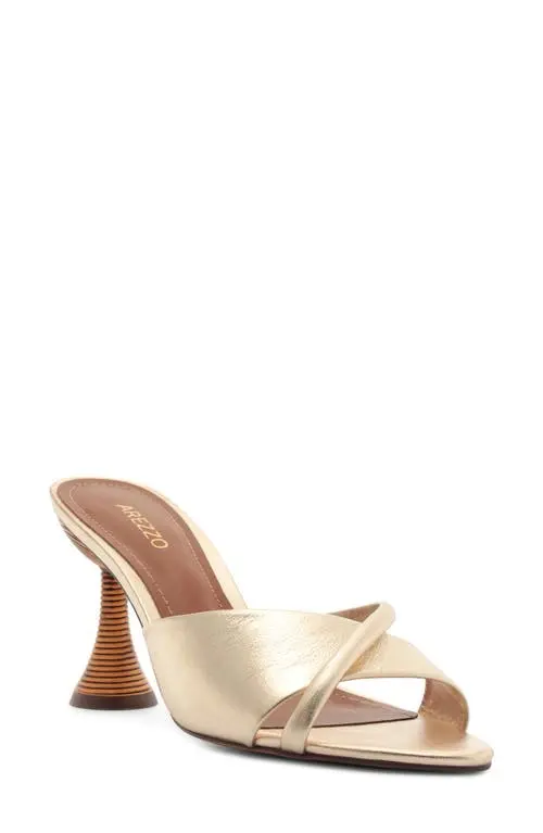 AREZZO Luca High Pointed Toe Slide Sandal - Platino