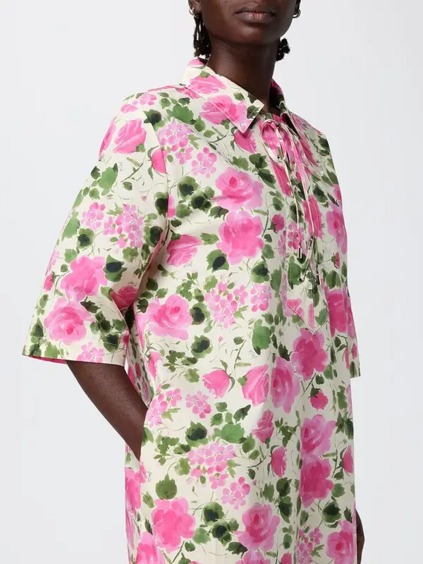 Liu Jo Cotton Poplin Floral Print Mini Dress - Fa01