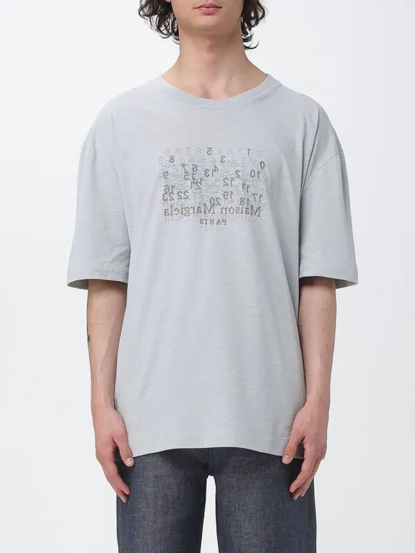 MAISON MARGIELA Embroidered Logo Cotton T-shirt - Pearl