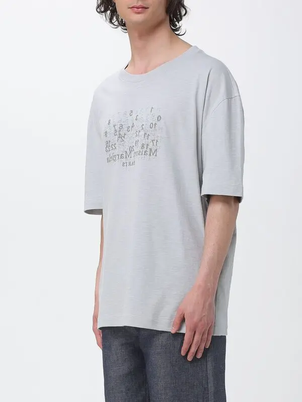 MAISON MARGIELA Embroidered Logo Cotton T-shirt - Pearl