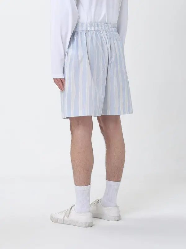 Jacquemus Striped Cotton Shorts - Gnawed Blue