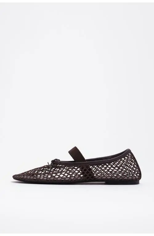 Bimba Y Lola Mesh Ballerina - Dark Brown