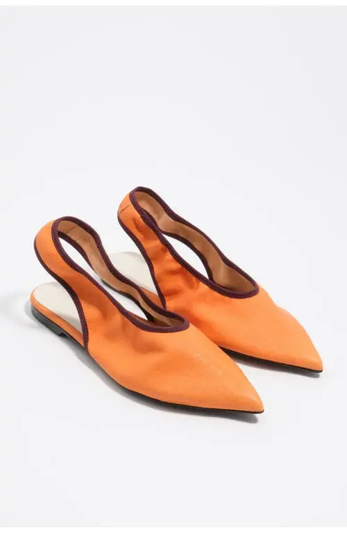 Bimba Y Lola Leather Slingback Ballerina