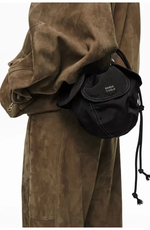 Bimba Y Lola Woven Petalo Bag - Black