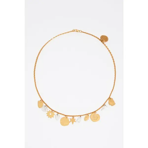 Bimba Y Lola Two-tone Metal Silhouette Necklace - Multigold
