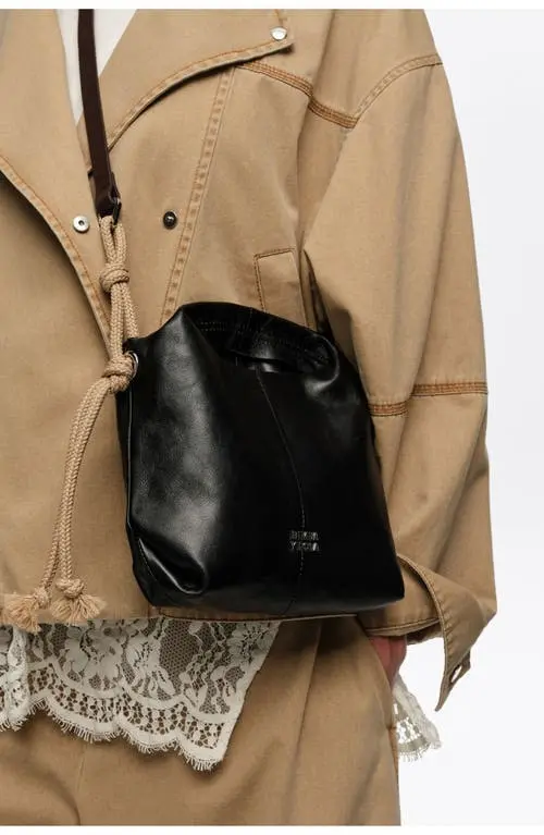 Bimba Y Lola Leather Mini Paper Bag