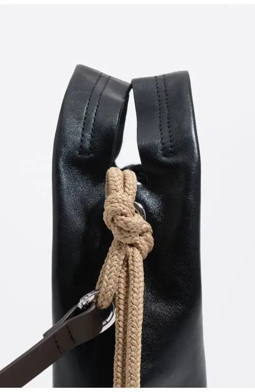 Bimba Y Lola Leather Mini Paper Bag