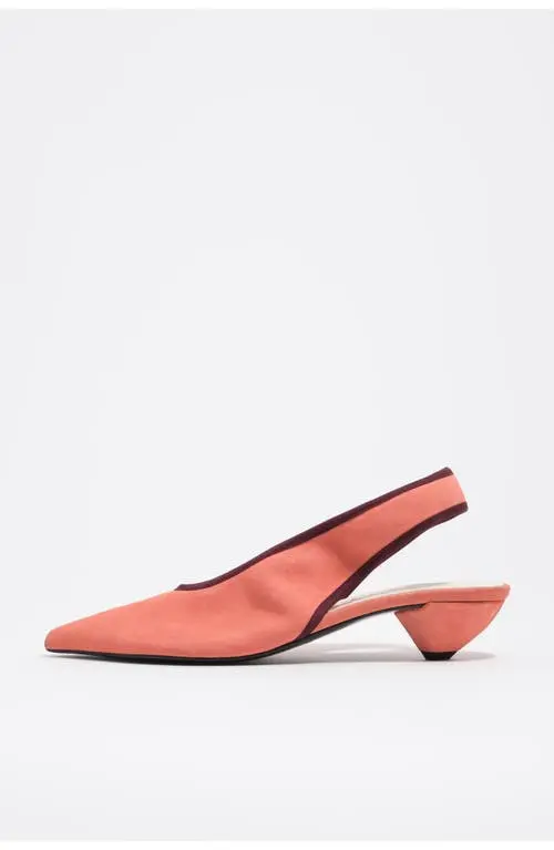 Bimba Y Lola Suede Slingback With Star Heel - Salmon