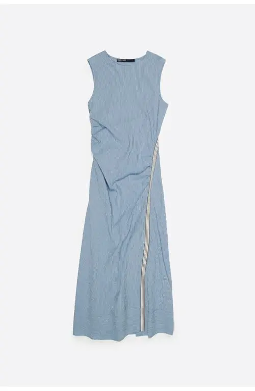 Bimba Y Lola Sleeveless Maxi Dress With Diagonal Strap Detail