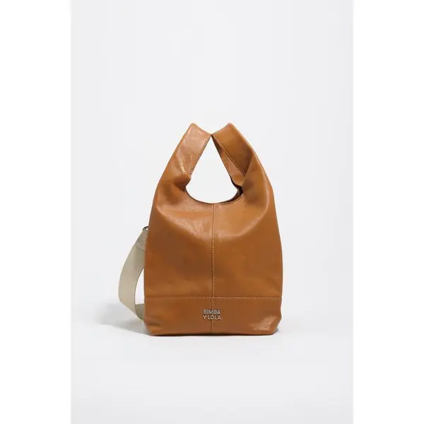 Bimba Y Lola Leather Tote Bag - Toffee
