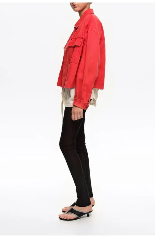 Bimba Y Lola Short Cropped Cotton Jacket