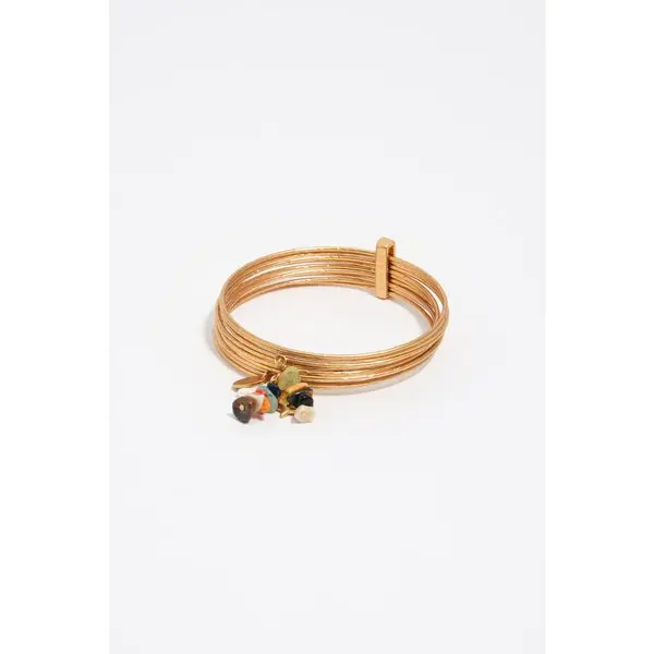 Bimba Y Lola Stone Bangle Bracelet - Gold
