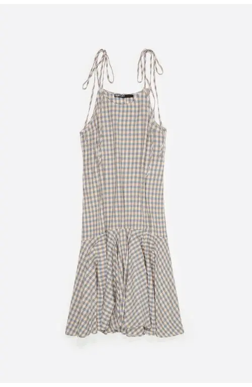 Bimba Y Lola Checked Strappy Midi Dress
