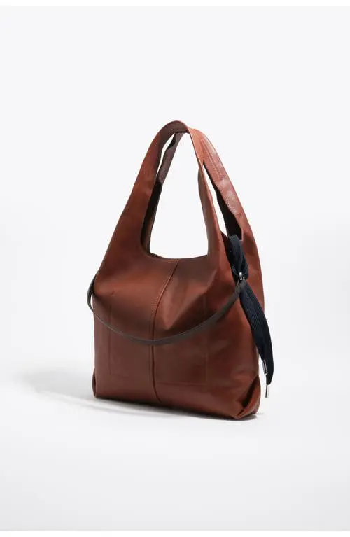 Bimba Y Lola Leather Shoulder Bag - Black