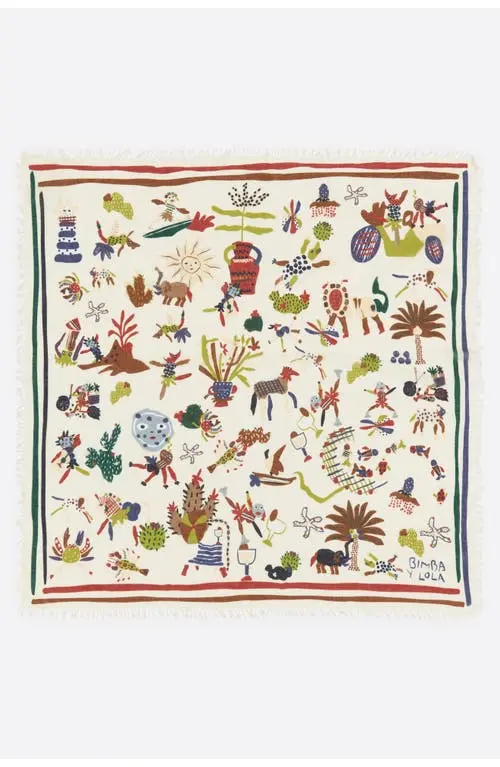 Bimba Y Lola Island Party Shawl - Ivory