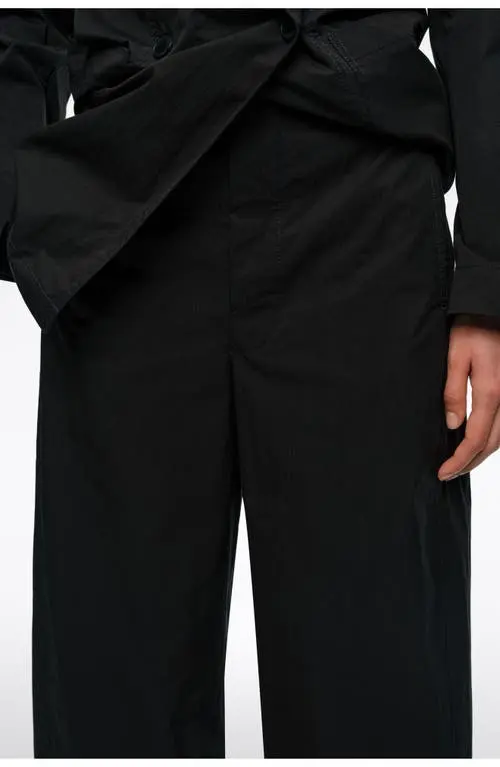 Bimba Y Lola Barrel Trousers With Stitching - Black