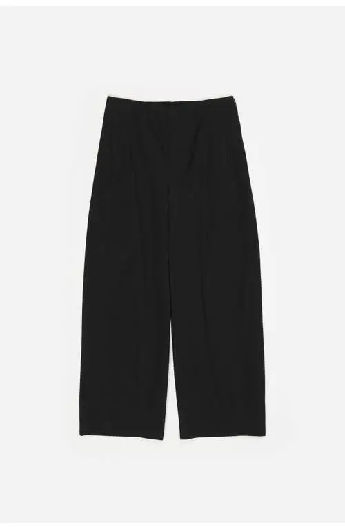 Bimba Y Lola Barrel Trousers With Stitching - Black